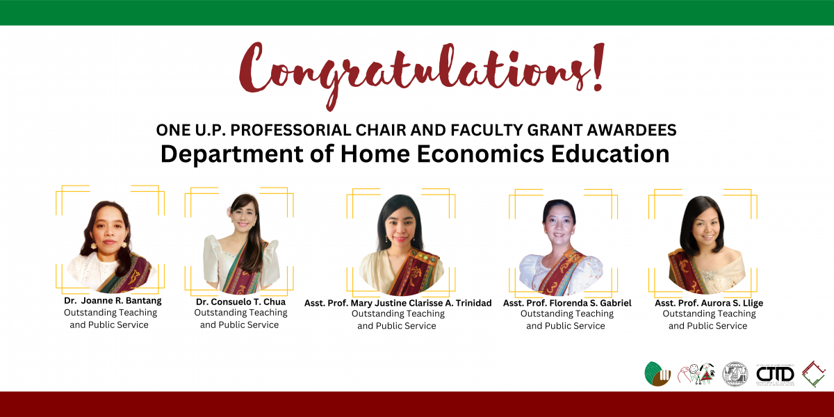 CHE congratulates the ONE UP Professorial Chair and Faculty Grant ...
