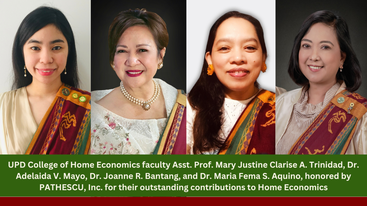 Celebrating Excellence: UPD College of Home Economics Faculty Shine at ...